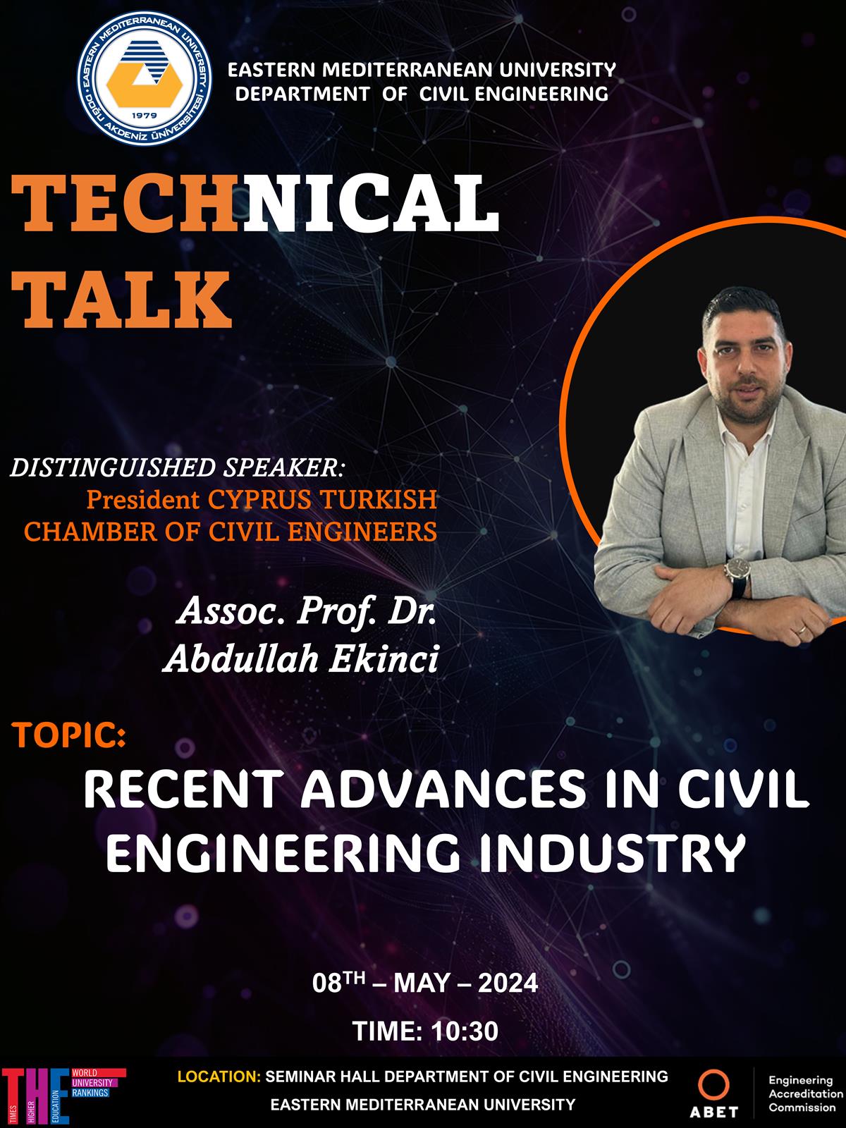 TECHNICAL TALK | Announcements | Department of Civil Engineering - EMU